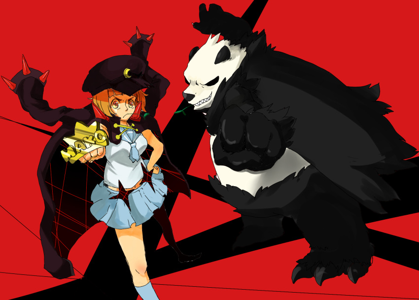 Safebooru - 1girl alternate costume banchou brass knuckles brown eyes ...