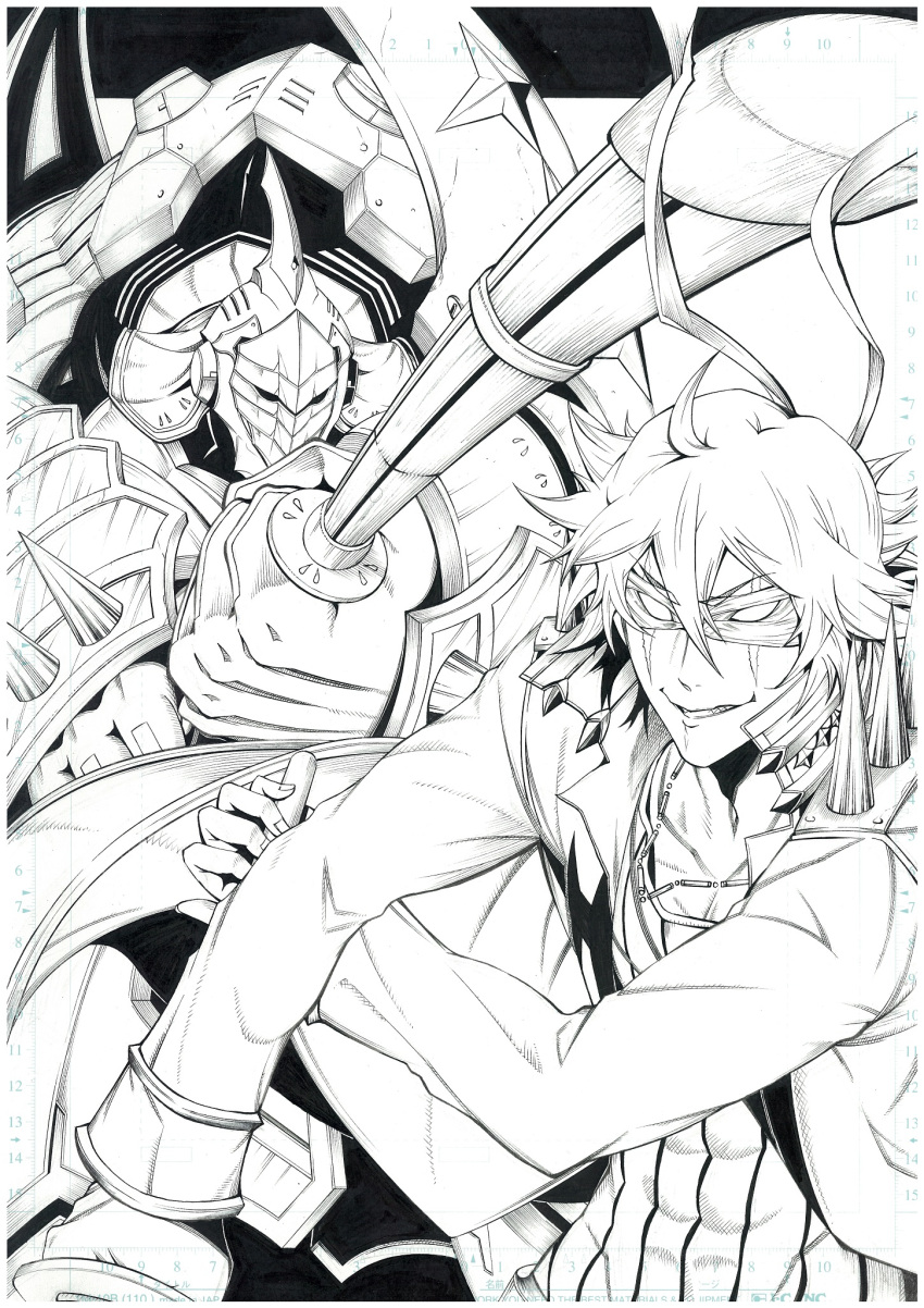 Safebooru - 1boy armor blade regalia dual persona highres kageneko ...