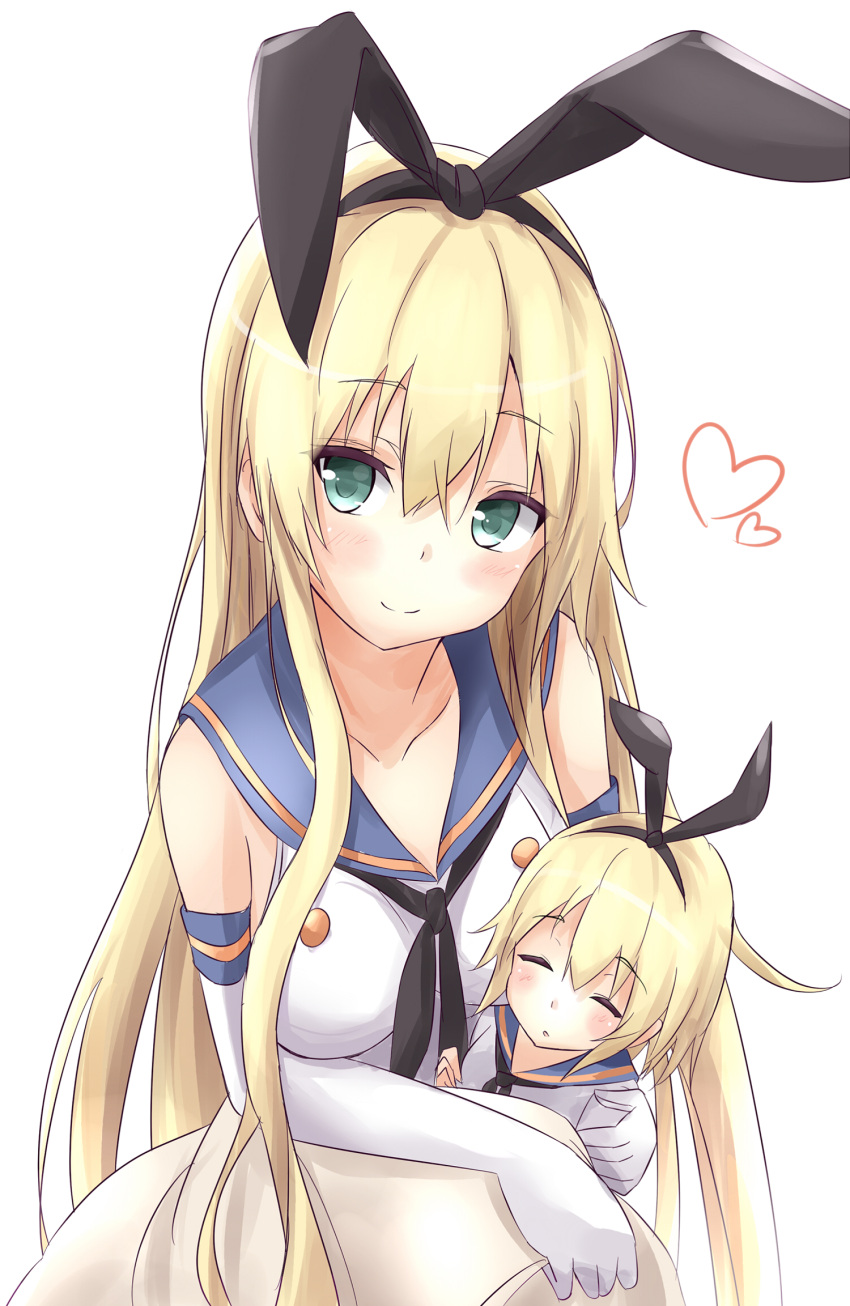 Safebooru 2girls Aqua Eyes Bare Shoulders Blonde Hair Closed Eyes 4065