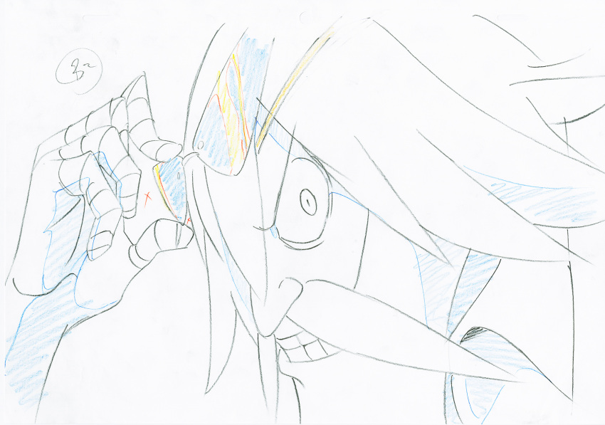 Safebooru - beard color trace facial hair grin highres kill la kill ...