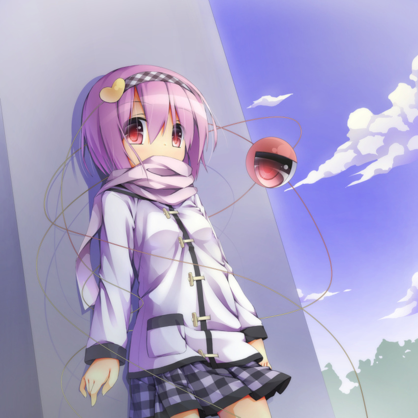 Safebooru - 1girl akirame alternate costume blue sky checkered ...