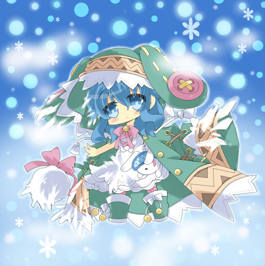 Safebooru - 1girl blue background blue eyes blue hair blush date a live ...