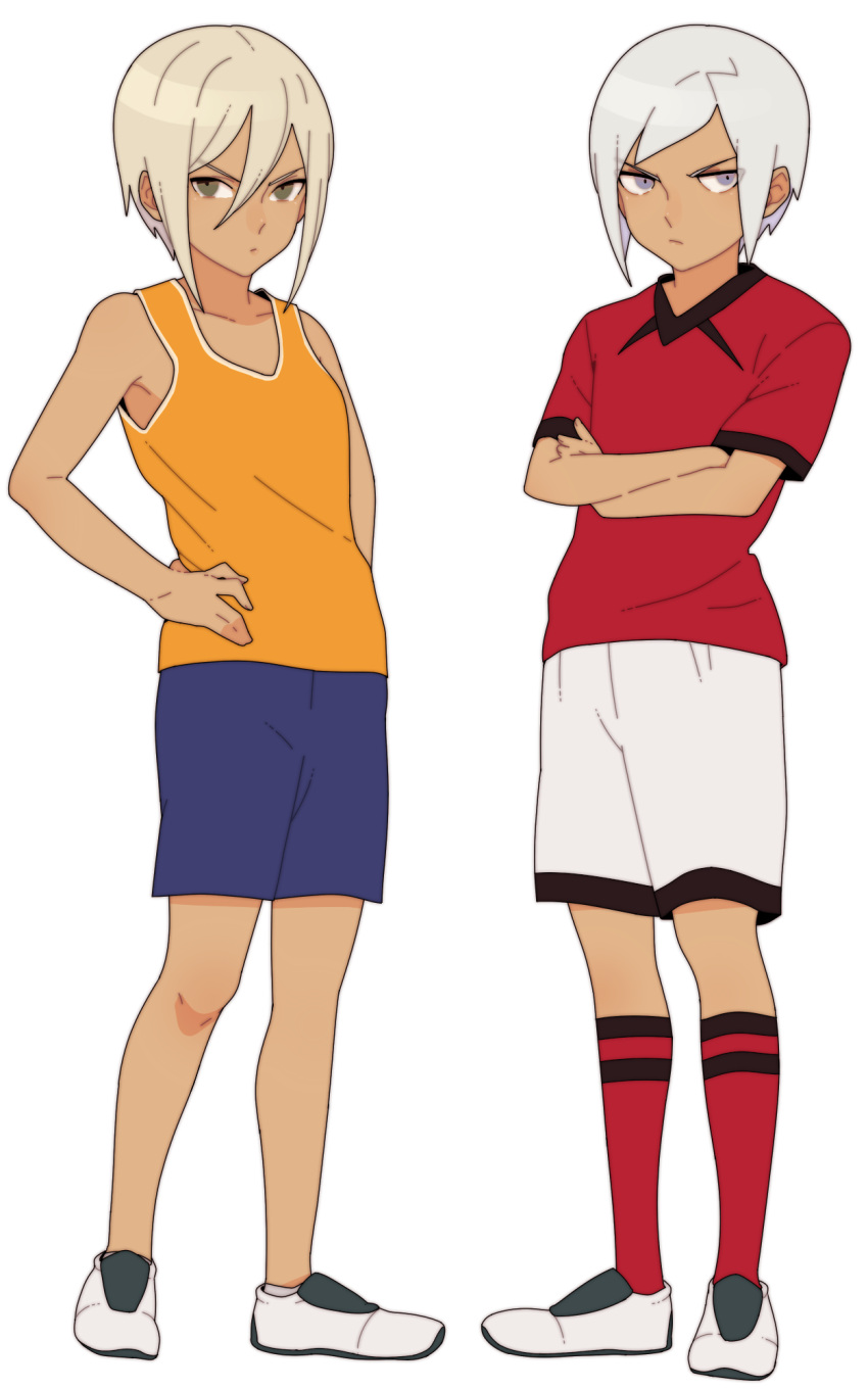 Safebooru - 2boys blonde hair blue eyes grey eyes hayami maya highres ...