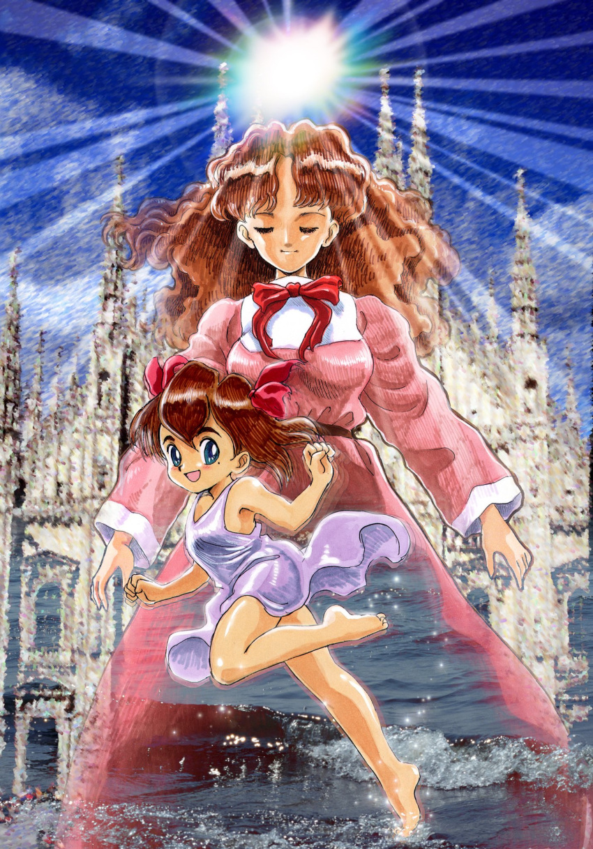 Safebooru - 2girls brown hair closed eyes olive oyl princess maker 2 ...