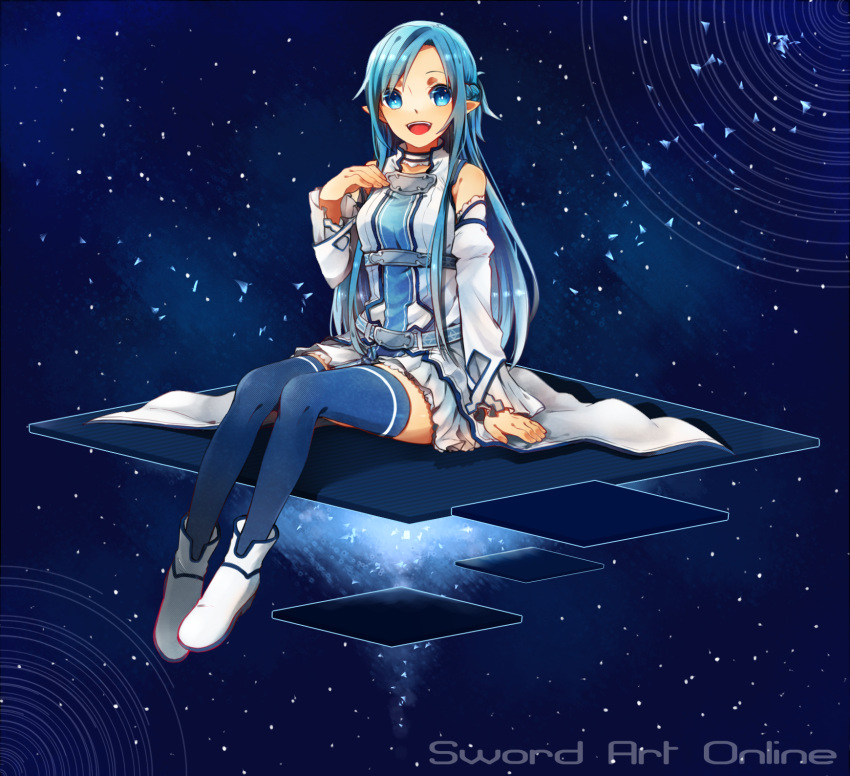 Safebooru - 1girl asuna (sao) asuna (sao-alo) blue eyes blue hair ...