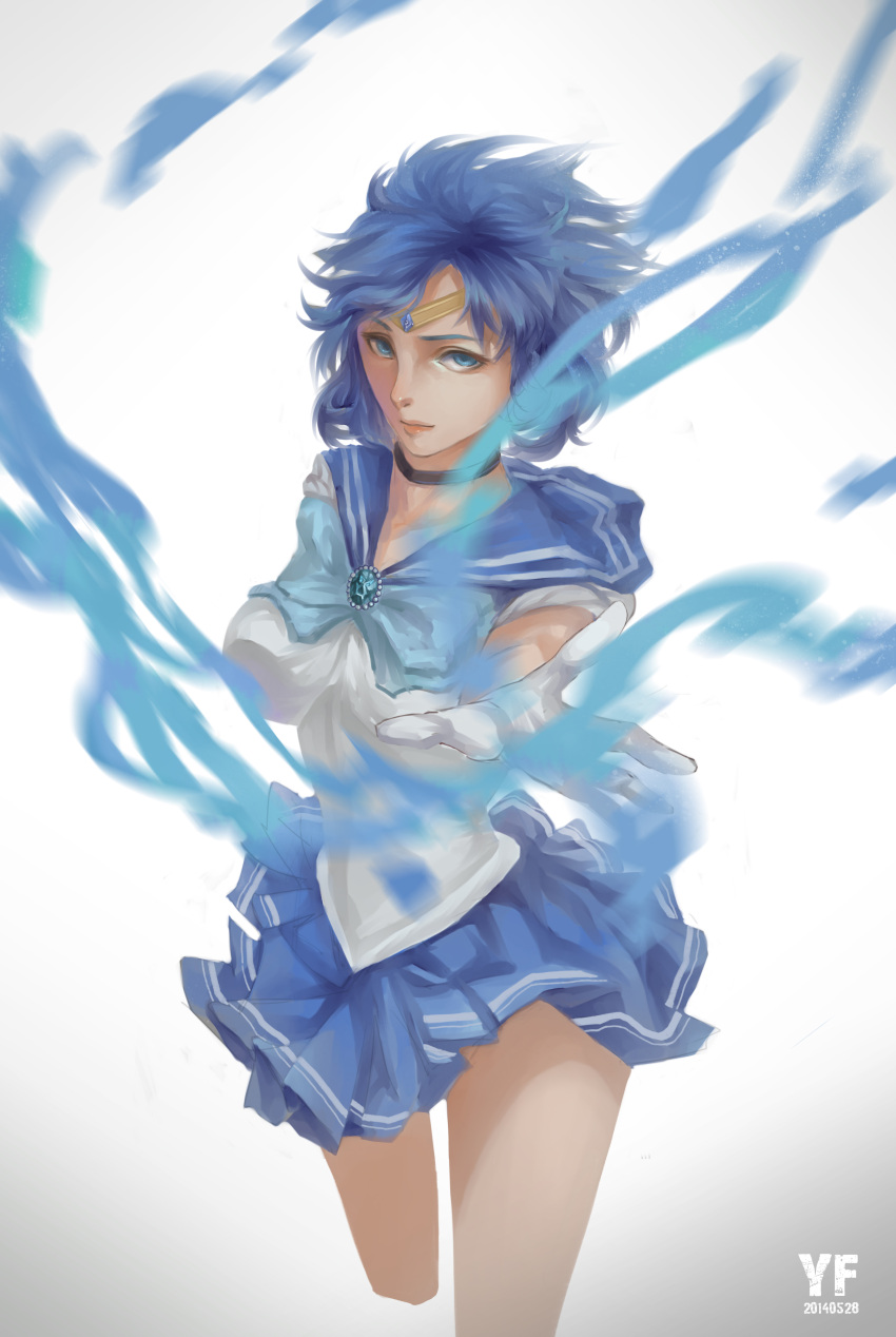 Safebooru - 1girl absurdres artist name bishoujo senshi sailor moon blue eyes blue hair blue ...