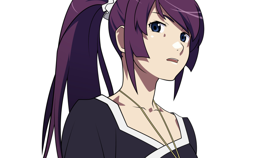 Safebooru - bakemonogatari blue eyes extraction highres long hair ...