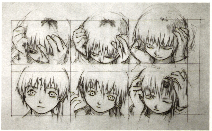 Safebooru - asymmetrical hair expressions hair ornament hairclip ...