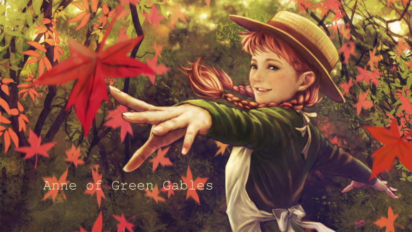 Safebooru - anne of green gables anne shirley autumn braid hat highres ...