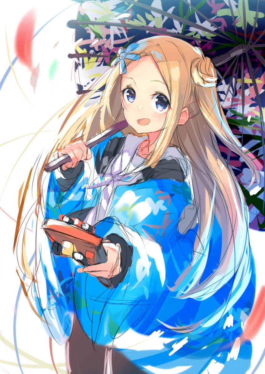 Safebooru - 1girl absurdres black legwear blonde hair blue eyes blush ...