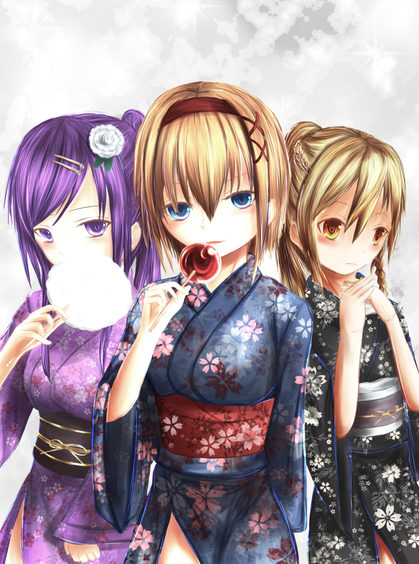 Safebooru - 3girls absurdres alice margatroid alternate costume alternate hairstyle arms behind ...