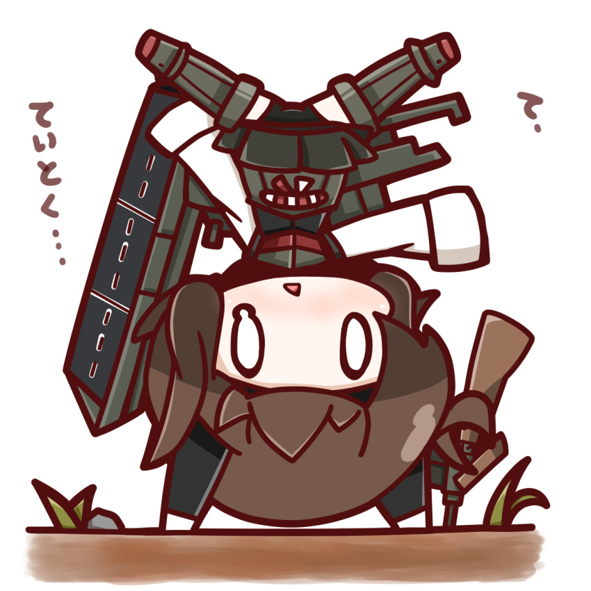 Safebooru - 0 0 1girl brown hair chibi headgear highres kantai ...