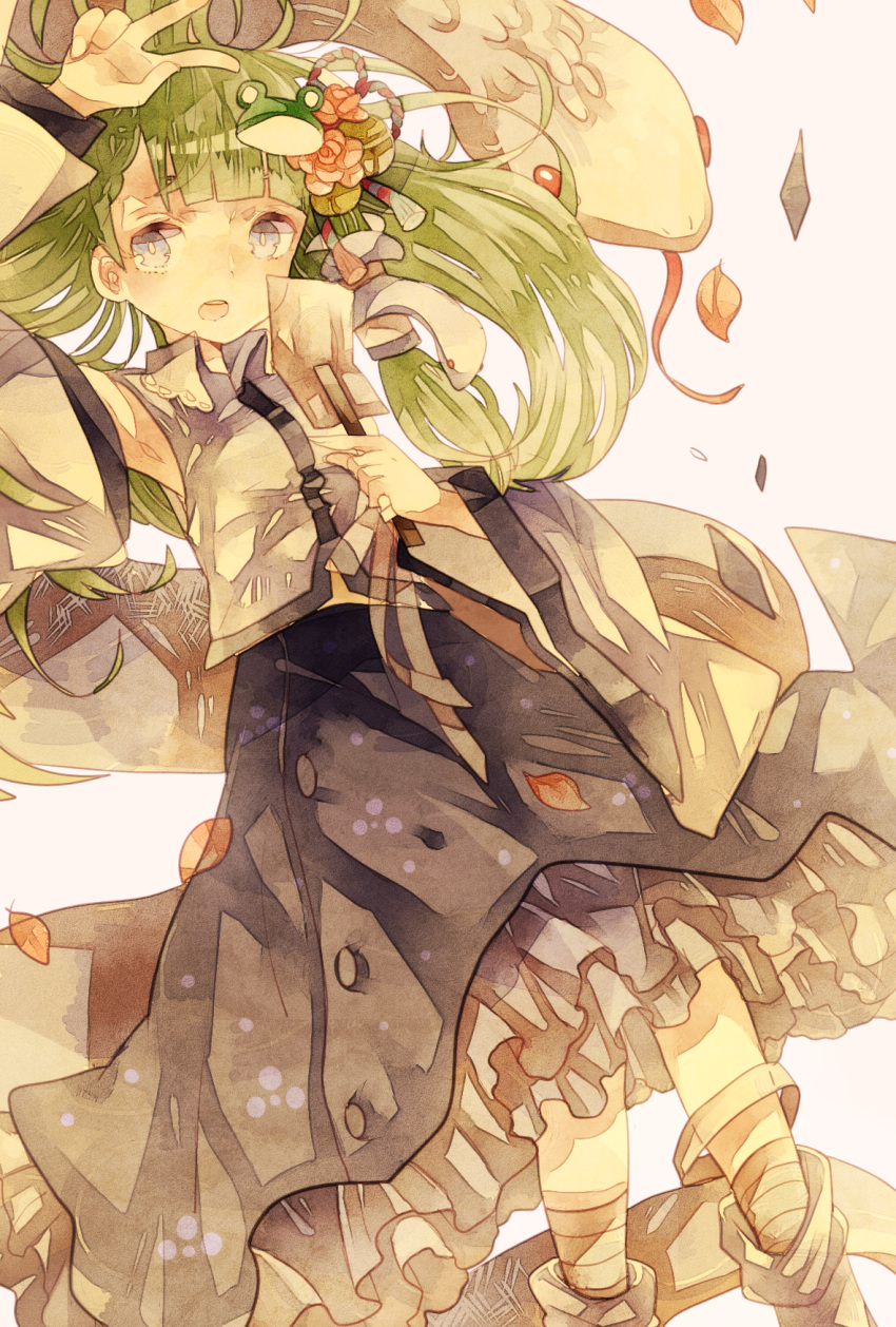 Safebooru - 1girl blue eyes cha goma detached sleeves frog hair ...