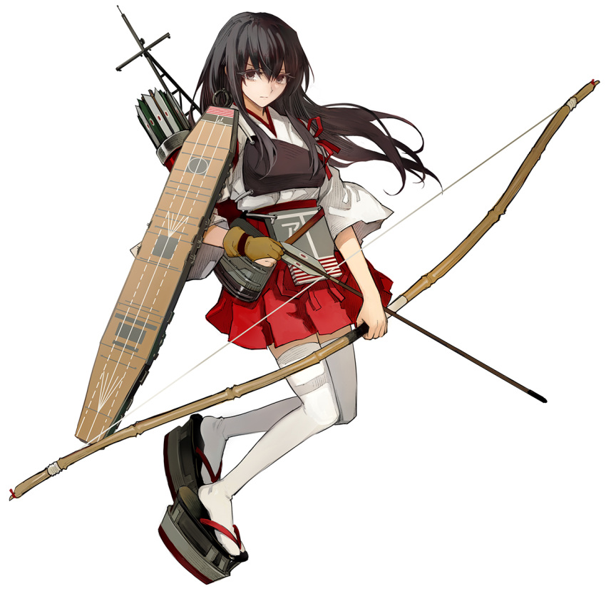 Safebooru - 1girl akagi (kantai collection) armor black hair brown eyes ...