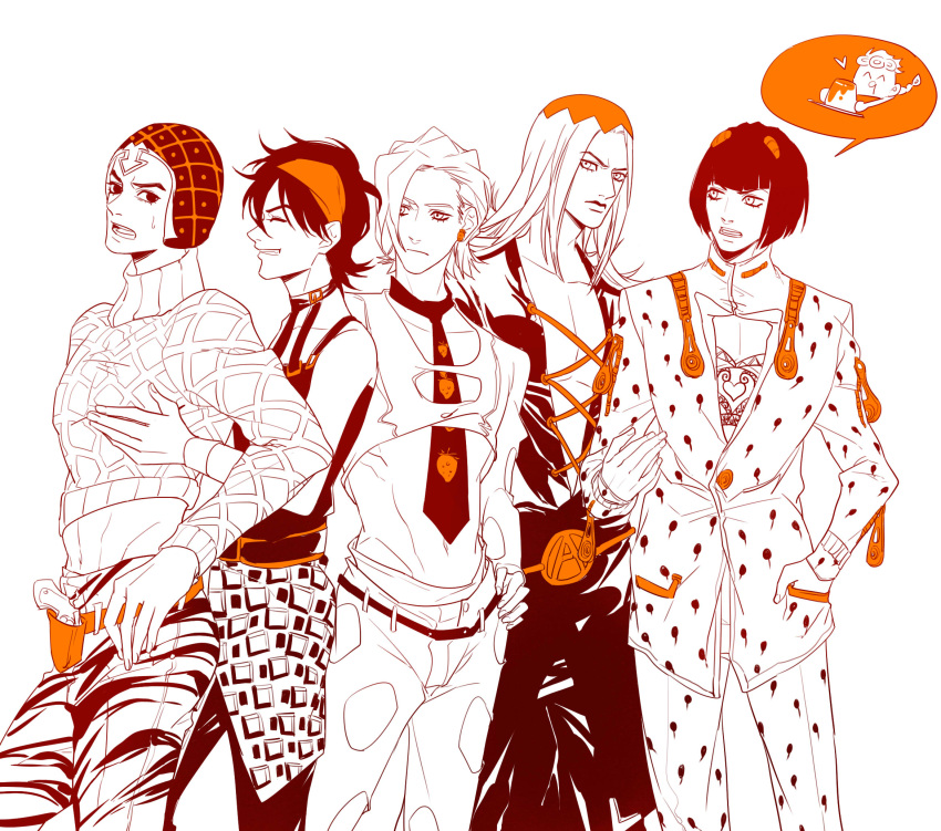 Safebooru - 5boys bruno bucciarati chibi inset giorno giovanna guido ...