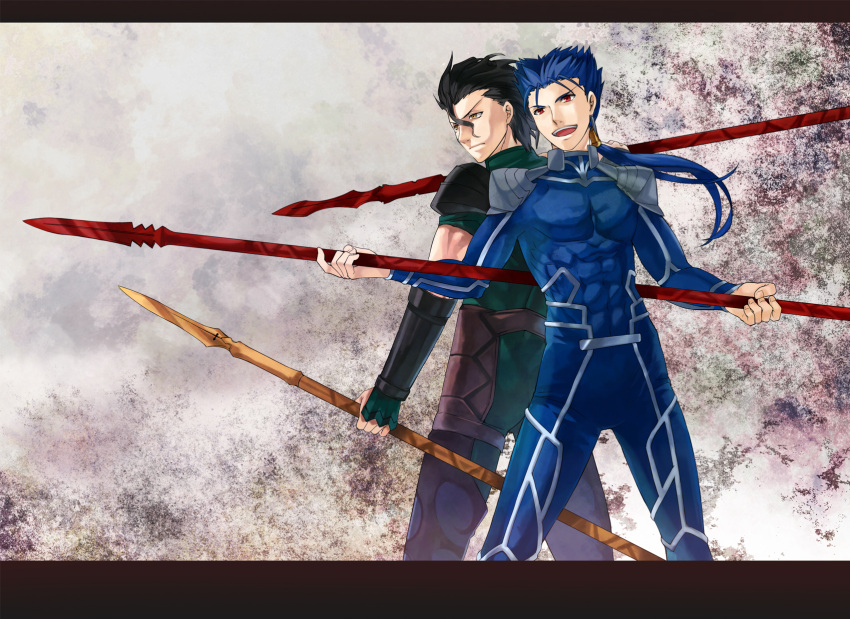Safebooru - 2boys ahoge black hair blue hair fate/stay night fate/zero ...