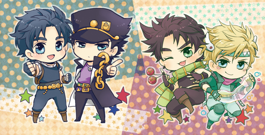 Safebooru - 4boys black hair blonde hair blue eyes blue hair brown hair ...