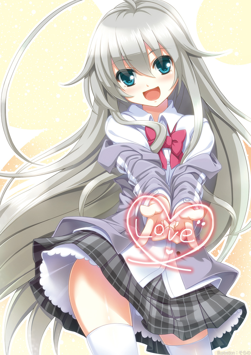 Safebooru 1girl D Ahoge Artist Name Blue Eyes Blush Contrapposto 0296