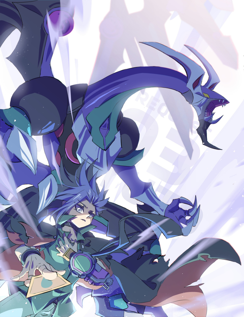 Safebooru - 1boy absurdres black hair black jacket black skin card colored skin dark rebellion ...