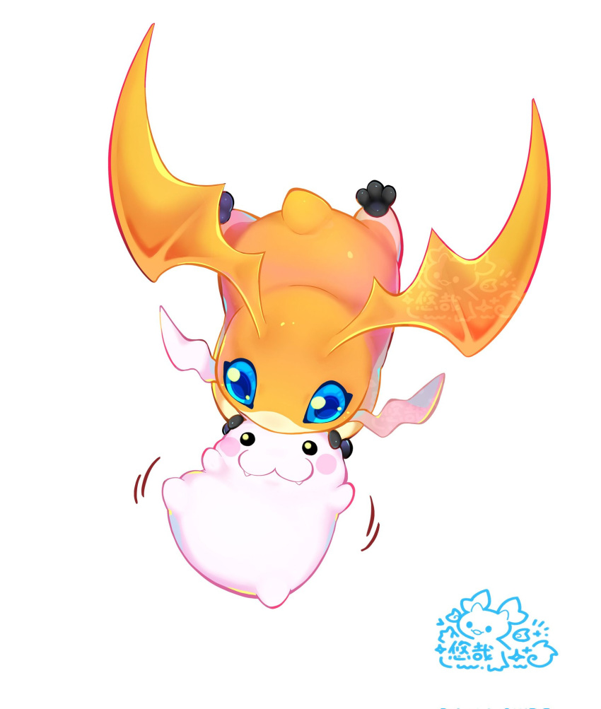 Safebooru - :3 blue eyes blush body fur digimon digimon (creature ...