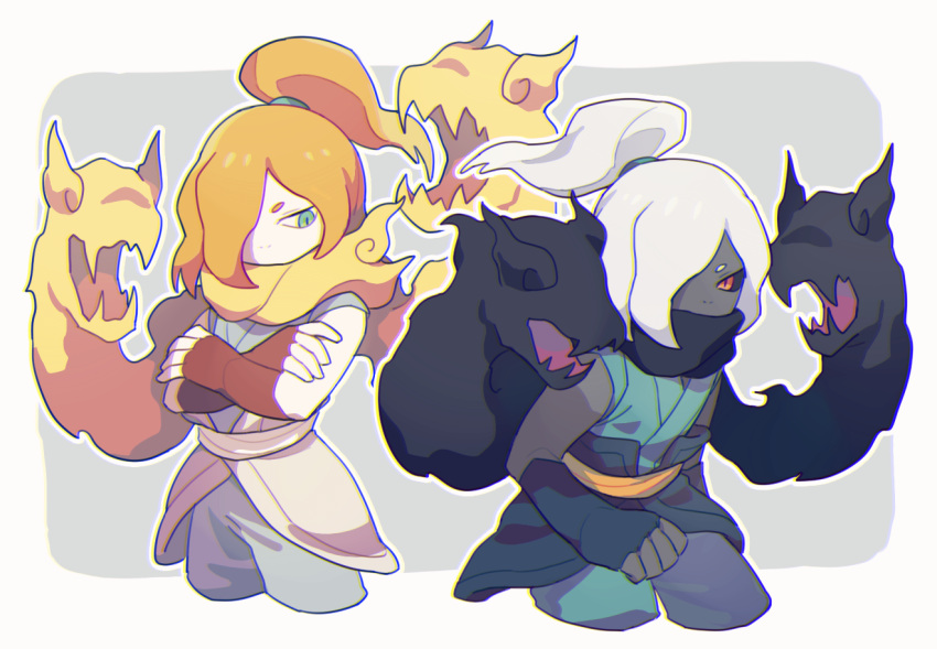 Safebooru - 2boys aqua eyes aqua pants black gloves black scarf black ...