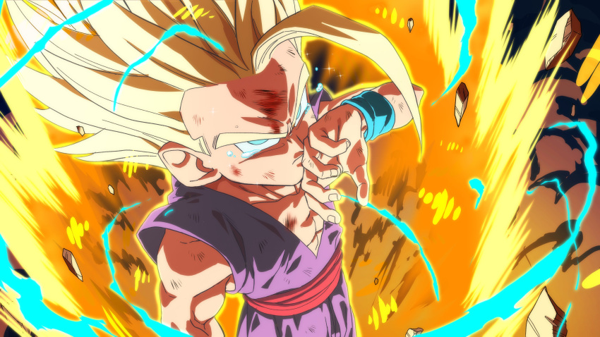 Safebooru - 1boy absurdres aura blonde hair blue eyes bruise crying ...