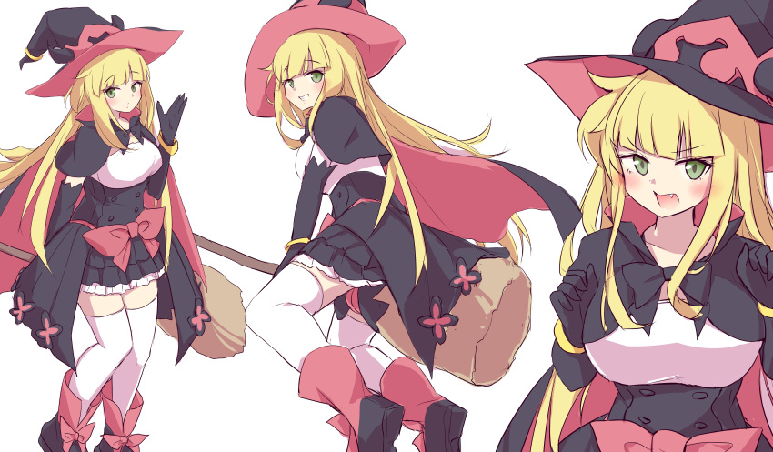 Safebooru - 1girl absurdres black cape black dress black hat blonde hair blunt bangs breasts ...