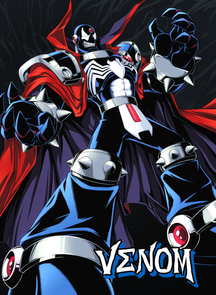 Safebooru - 1boy abs armor black armor black background cape character ...