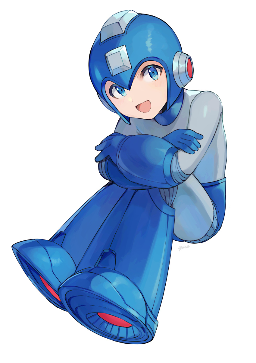 Safebooru - 1boy absurdres blue eyes blue footwear blue gloves blue ...