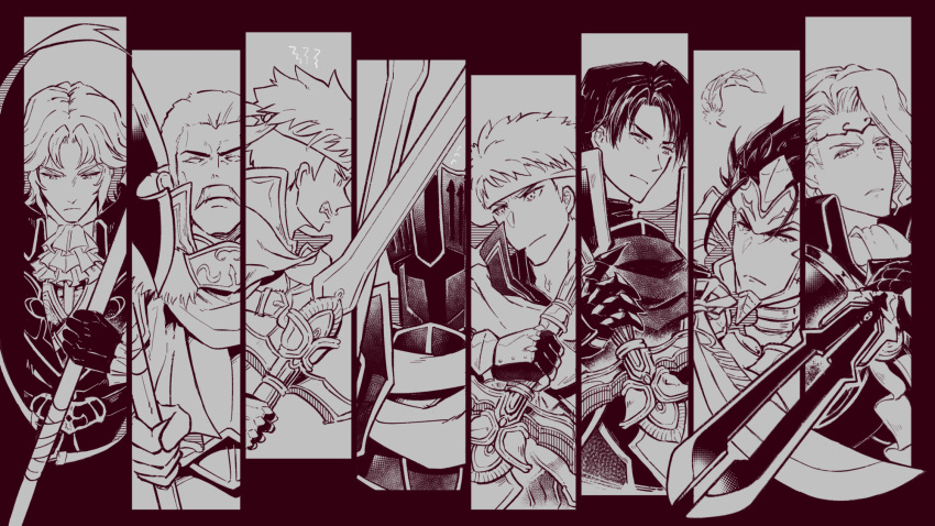 Safebooru - 6+boys alondite armor black knight (fire emblem) camus ...