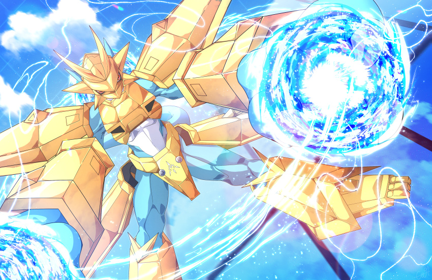 Safebooru - absurdres armor blue skin colored skin digimon digimon ...