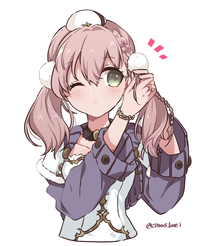 Safebooru - 1girl adjusting hair atelier (series) atelier escha & logy braid braiding hair ...