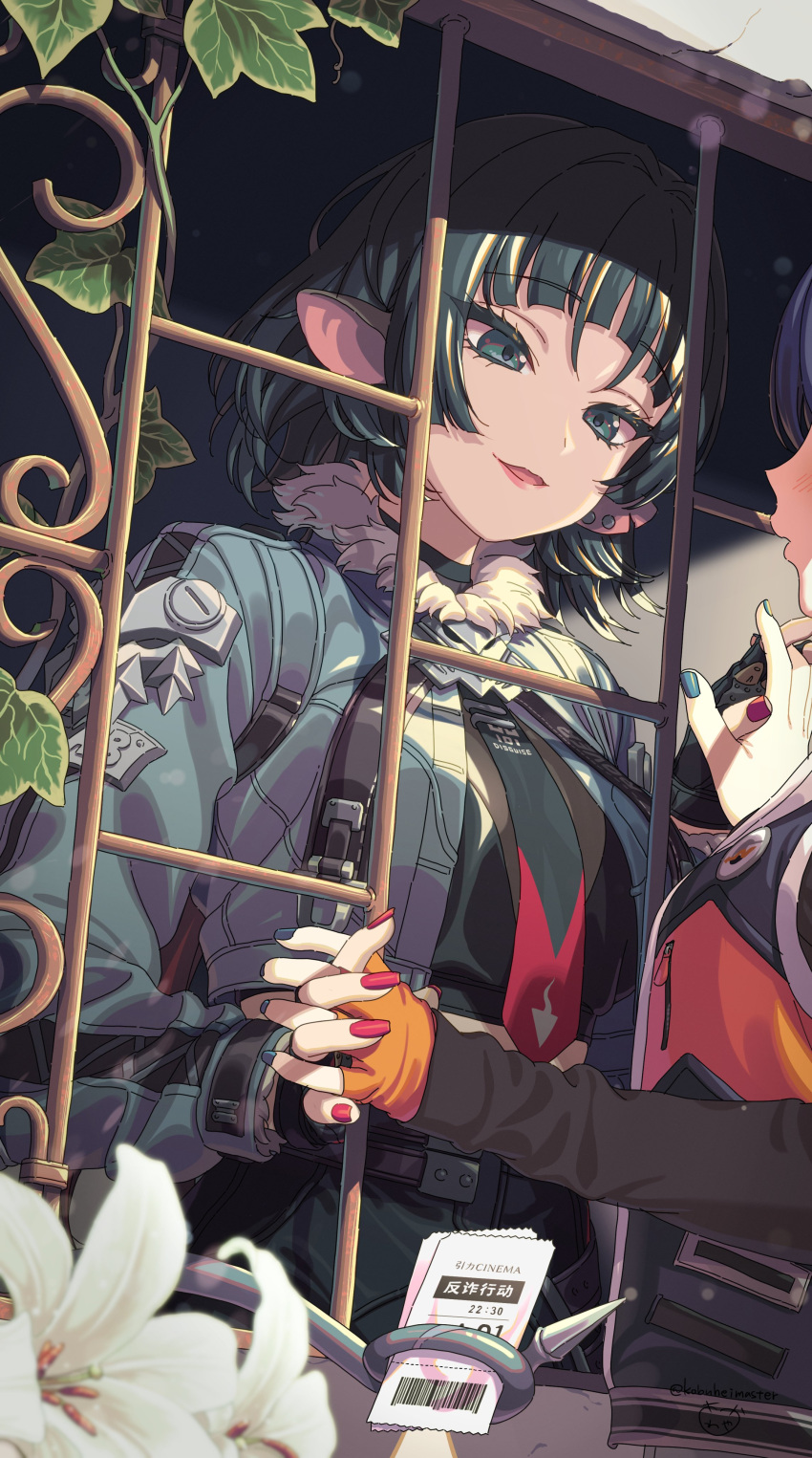 Safebooru - 2girls absurdres aida takanobu animal ears belle (zenless zone zero) black shorts ...