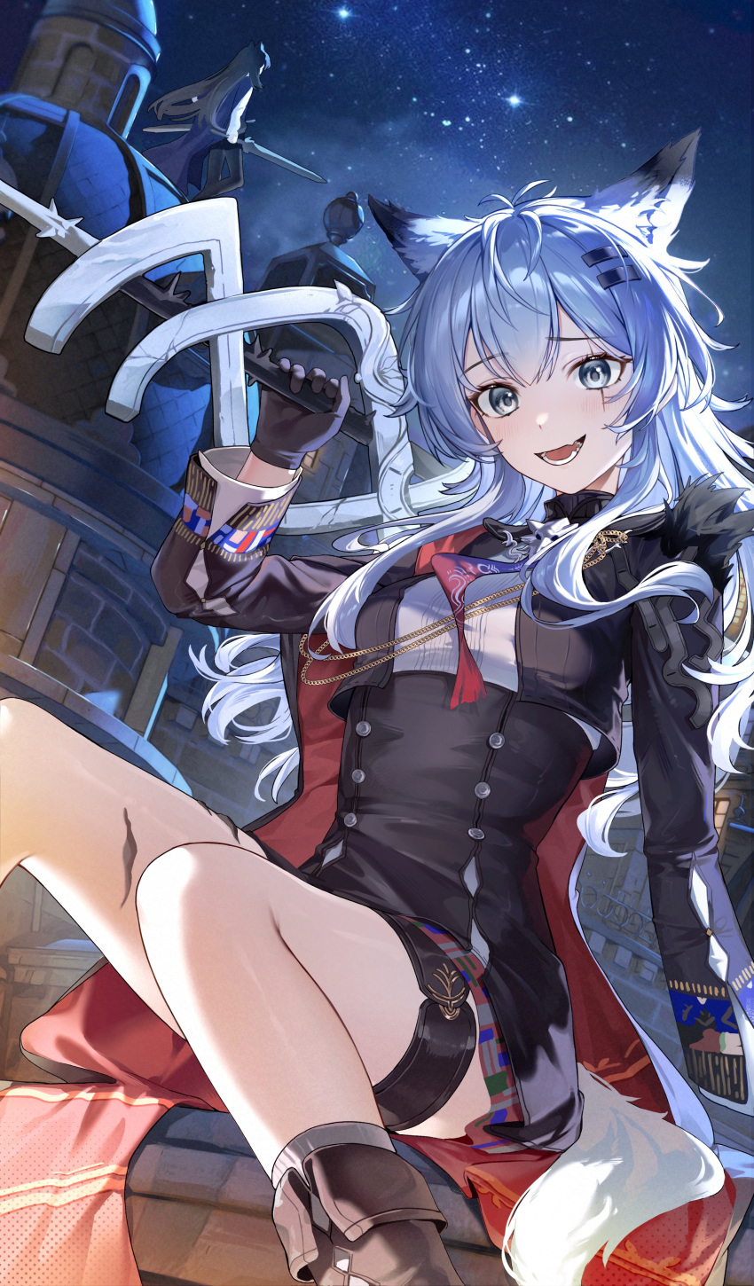 Safebooru - 2girls absurdres aiguillette animal ears arknights black gloves black jacket black ...