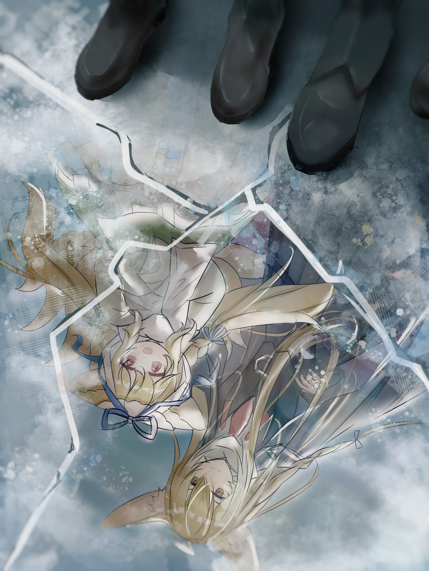 Safebooru - 2girls absurdres animal ear fluff animal ears arknights black jacket black suit ...