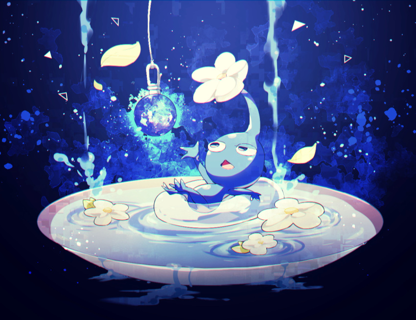 Safebooru - black background black eyes blue background blue pikmin ...
