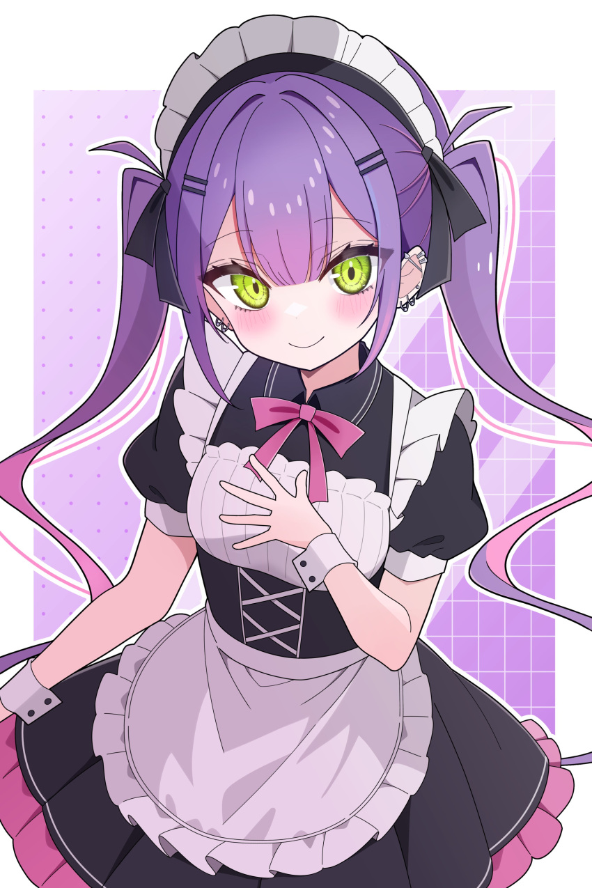 Safebooru - 1girl = hair ornament absurdres apron barbell piercing ...