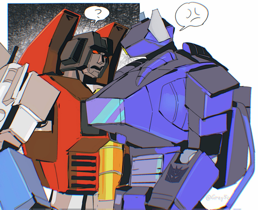 Safebooru - 2boys angry arm cannon decepticon highres mecha multiple ...