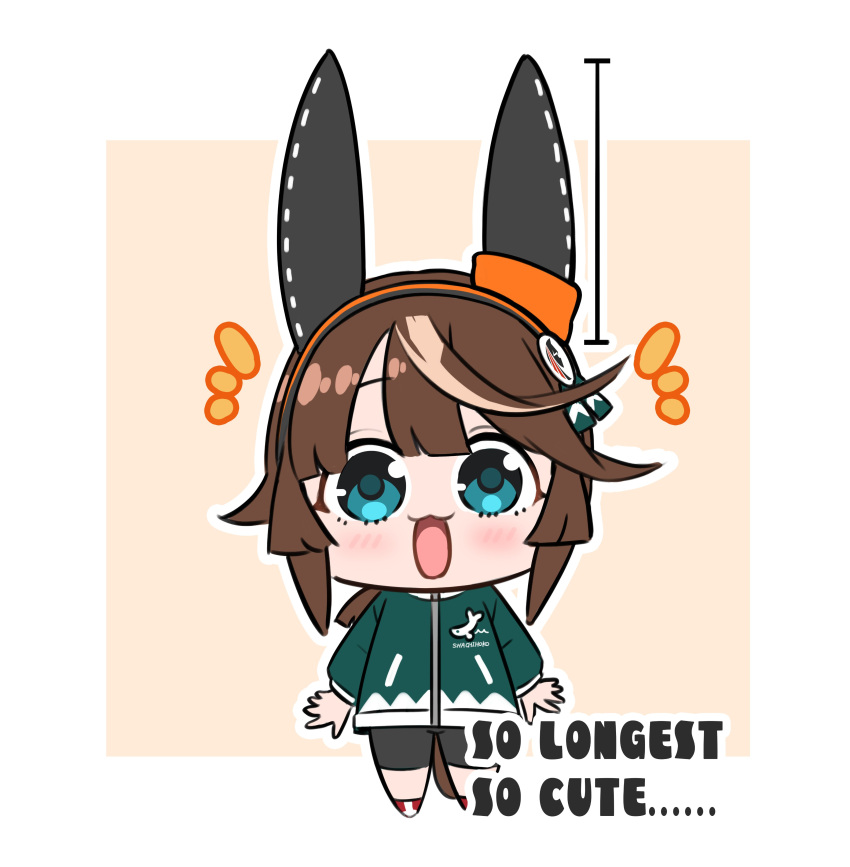 Safebooru - 1girl absurdres alternate costume animal ears bike shorts blue eyes blush brown hair ...
