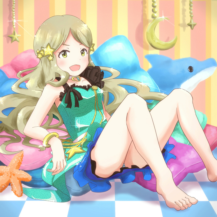 Safebooru - bare shoulders dress grey eyes grey hair handa roco idolmaster idolmaster million ...