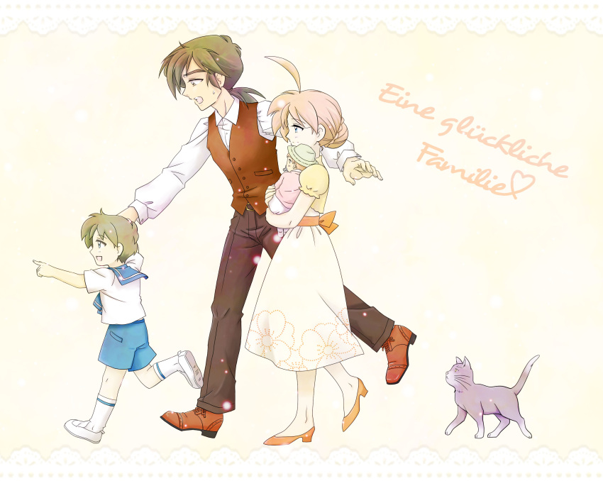 Safebooru - 2boys aged up ahiru (princess tutu) ahoge animal baby black ...