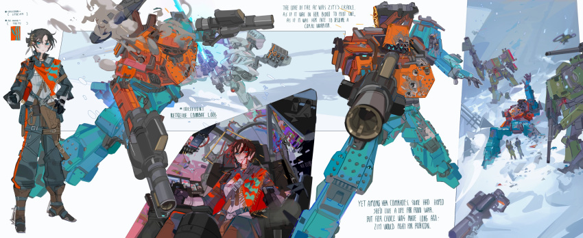 Safebooru - 1girl 3others absurdres aqua eyes armored core armored core ...
