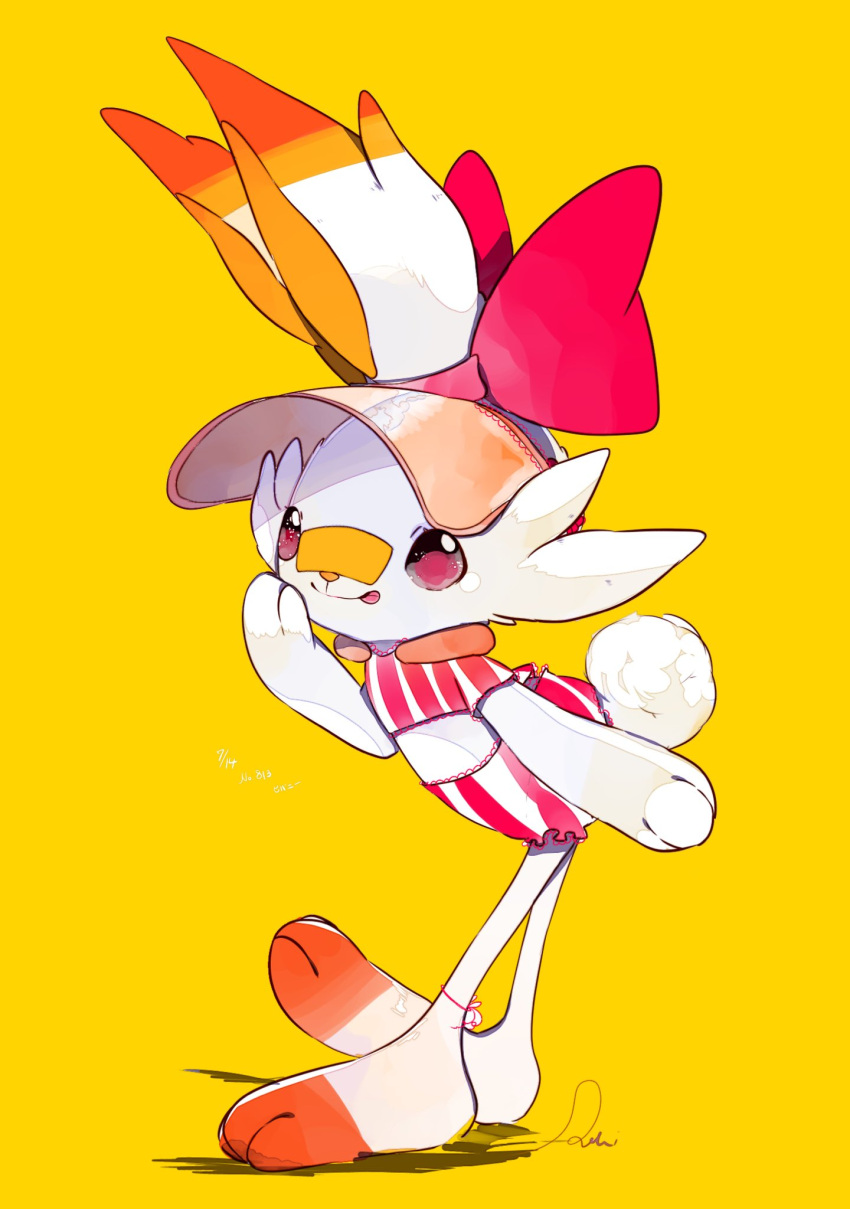 Safebooru - bow from side full body hat highres licking lips loki ...