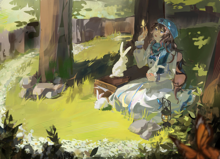 Safebooru 1girl Absurdres Blue Eyes Blue Hat Blue Scarf Brown Hair 7488