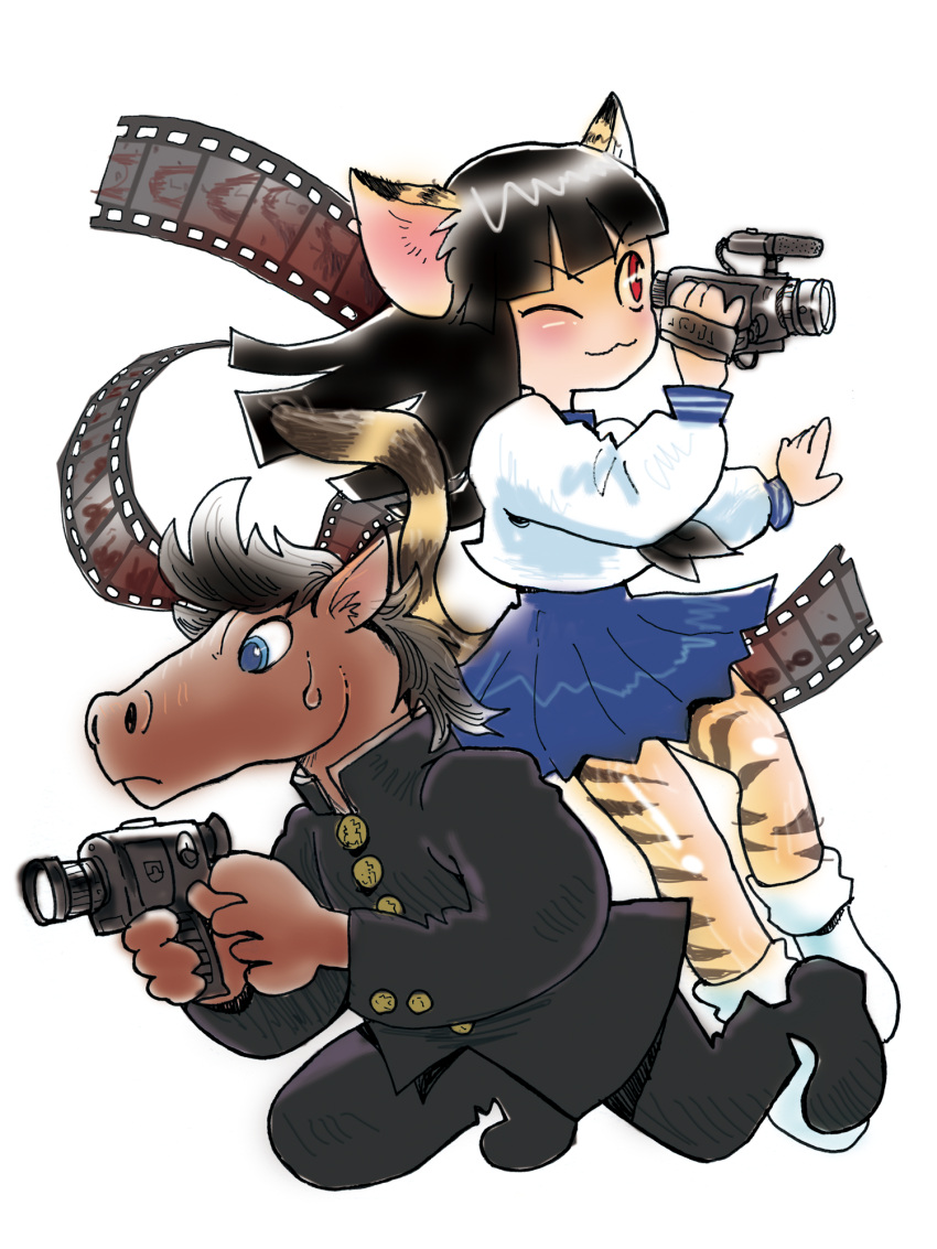 Safebooru - 1boy 1girl :3 akai takami animal ear fluff animal ears ...