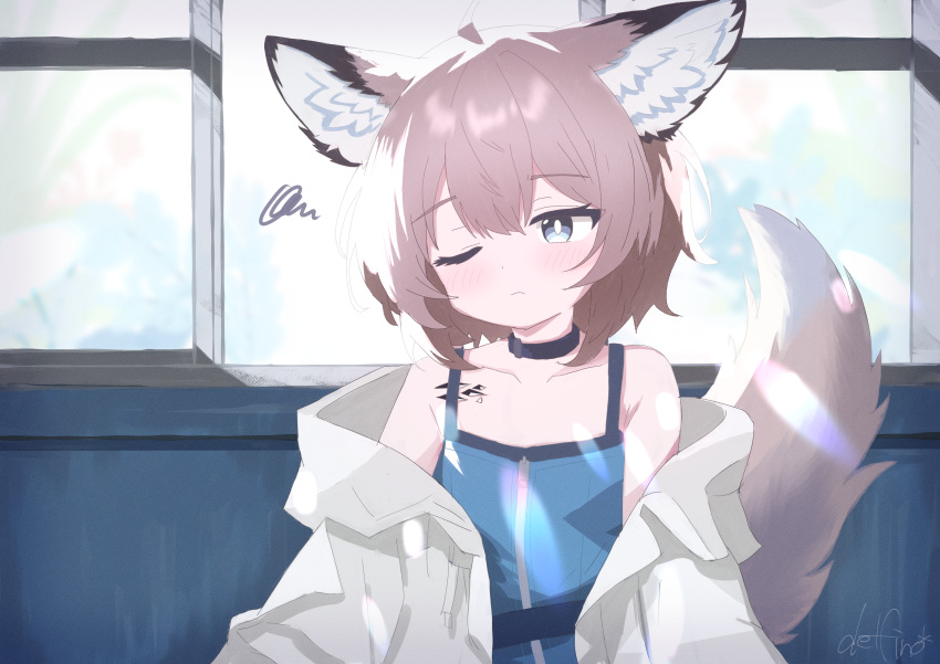 Safebooru - 1girl absurdres animal ear fluff animal ears arknights bare shoulders black choker ...