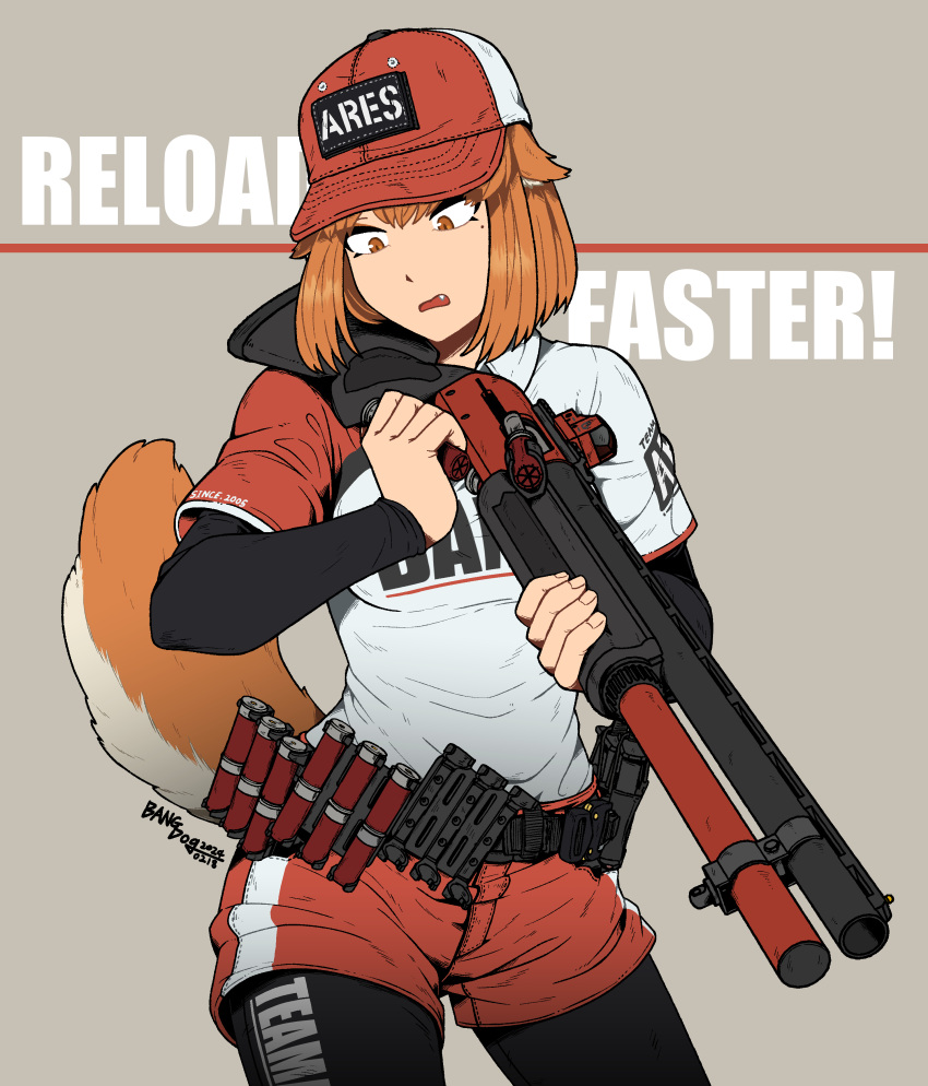 Safebooru - 1girl absurdres animal ears bangdog bangdog (bangdog) baseball cap black bodysuit ...