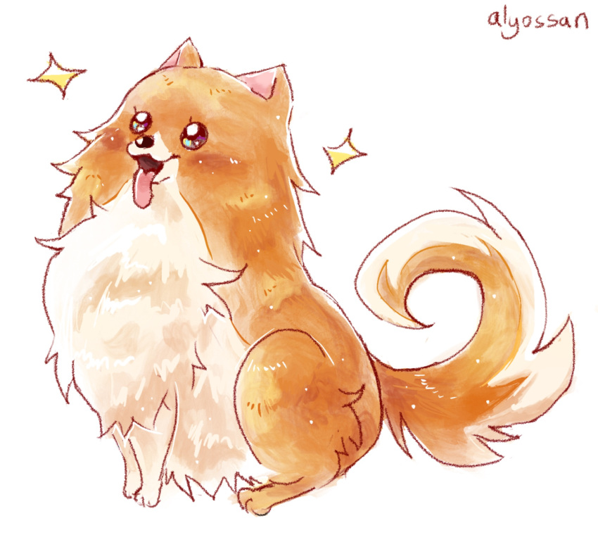 Safebooru - alyossan animal focus artist name brown fur commentary dog english commentary ...