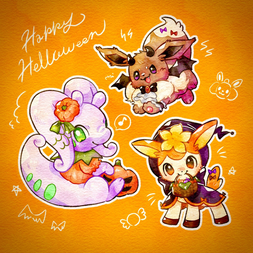 Safebooru - bow commentary deerling deerling (autumn) eevee full body ...