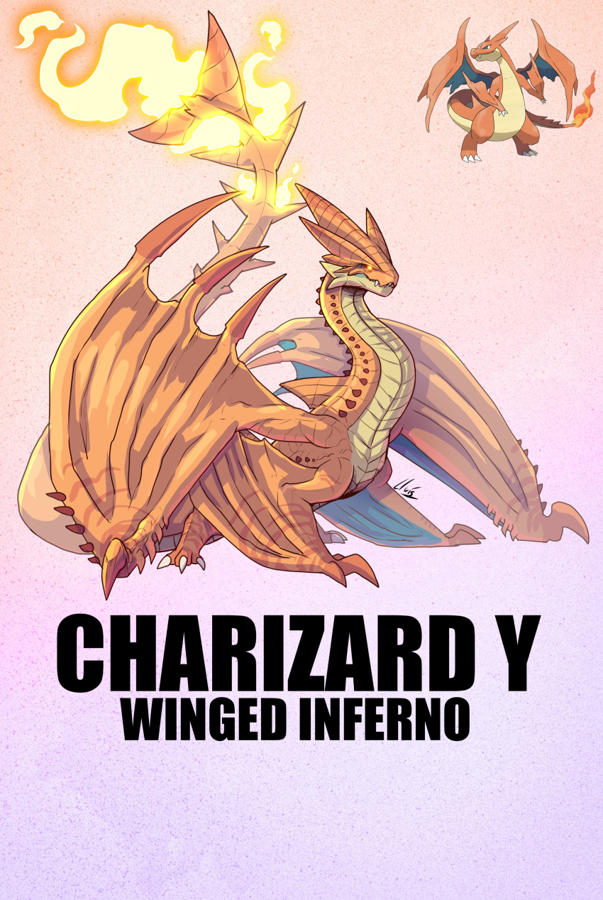 Safebooru - absurdres blue eyes charizard claws closed mouth dragon ...